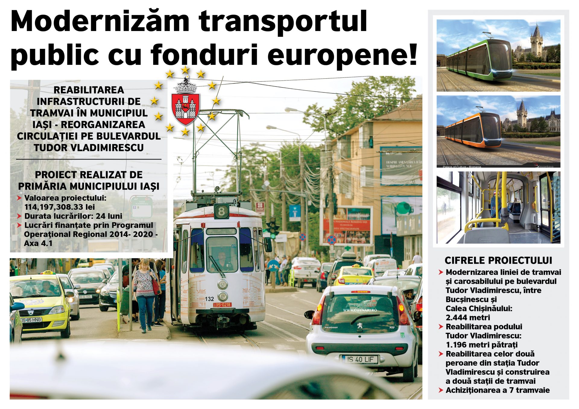 Începe modernizarea căii de rulare a tramvaielor de pe bd. Tudor Vladimirescu - 7est.ro ...