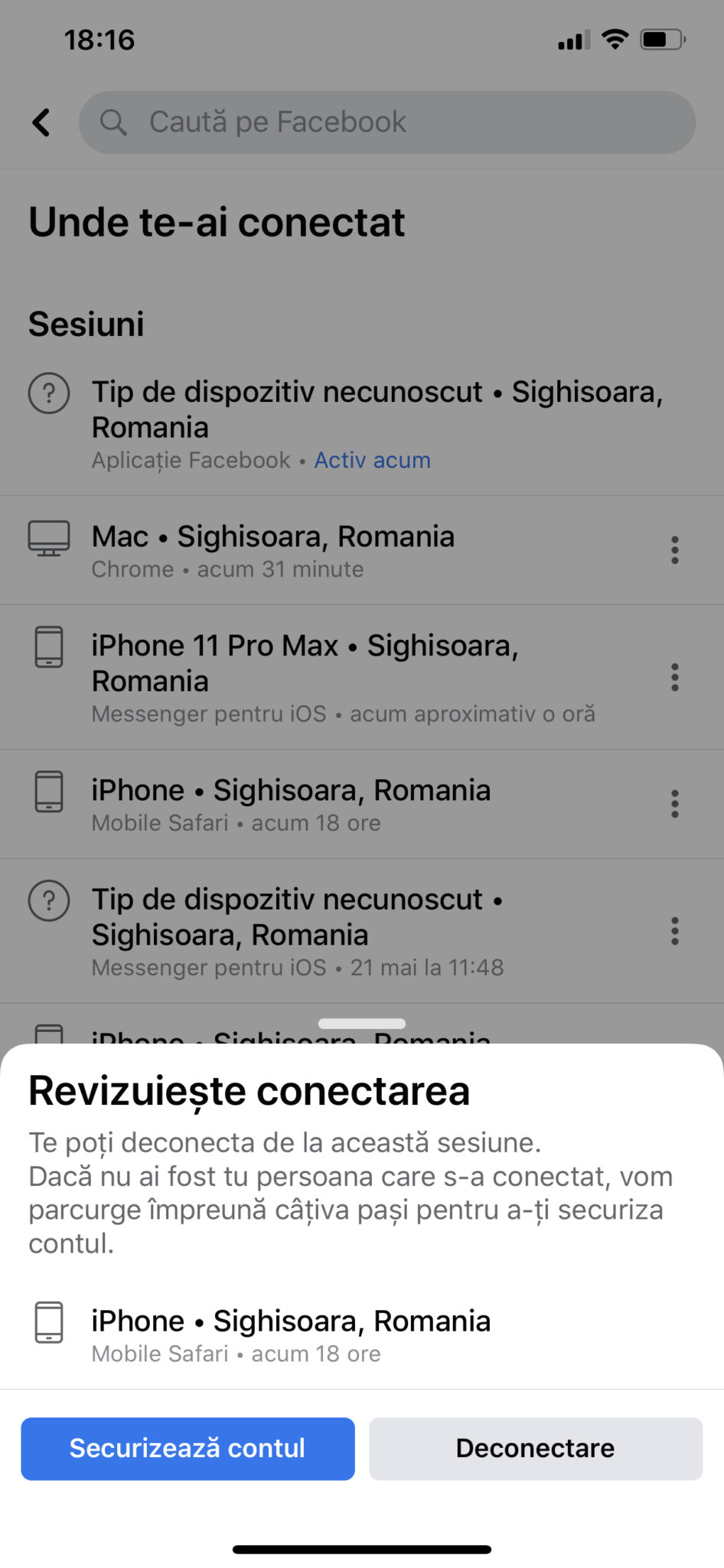Cum vezi cine ți-a mai accesat contul de Facebook, când a făcut asta și ...